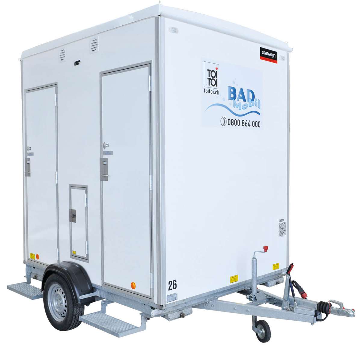 Badmobil M - il bagno mobile, doppio e compatto | TOI TOI