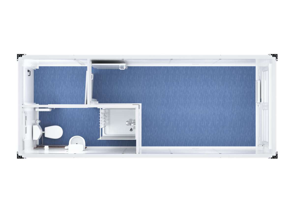 Raumcontainer mit WC und Dusche | TOI TOI & DIXI